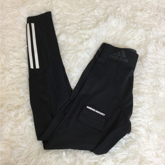 adidas | Pants | Adidas Base Layer Tights Black Hockey Pant No Cup ...